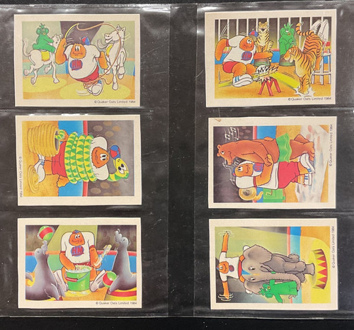 Quaker Oats Honey Monster at The Circus Stickers Cereal Cards | JSCards