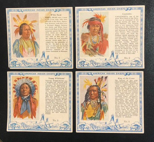 Red Man American Indian Chiefs Cigarette Cards | JSCards