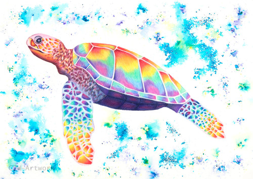 "Taylor the Turtle" Giclee Print | CJW-Artwork