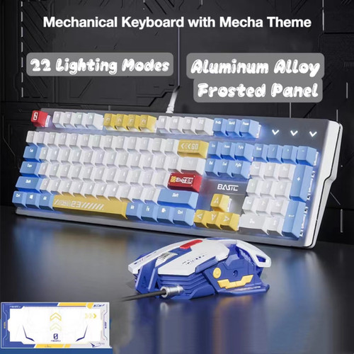 “Zero” Mech Theme Mechanical Keyboard and Mouse Combo | animeworld.co.nz