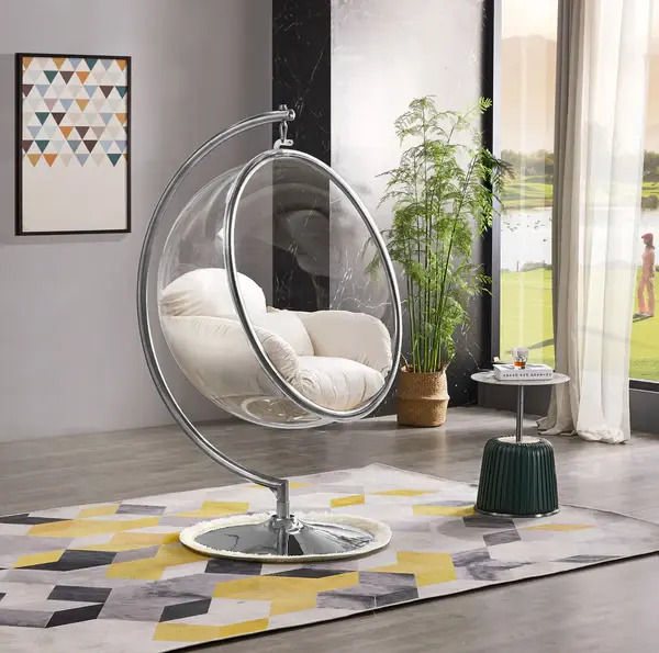 Acrylic hanging chair with stand store