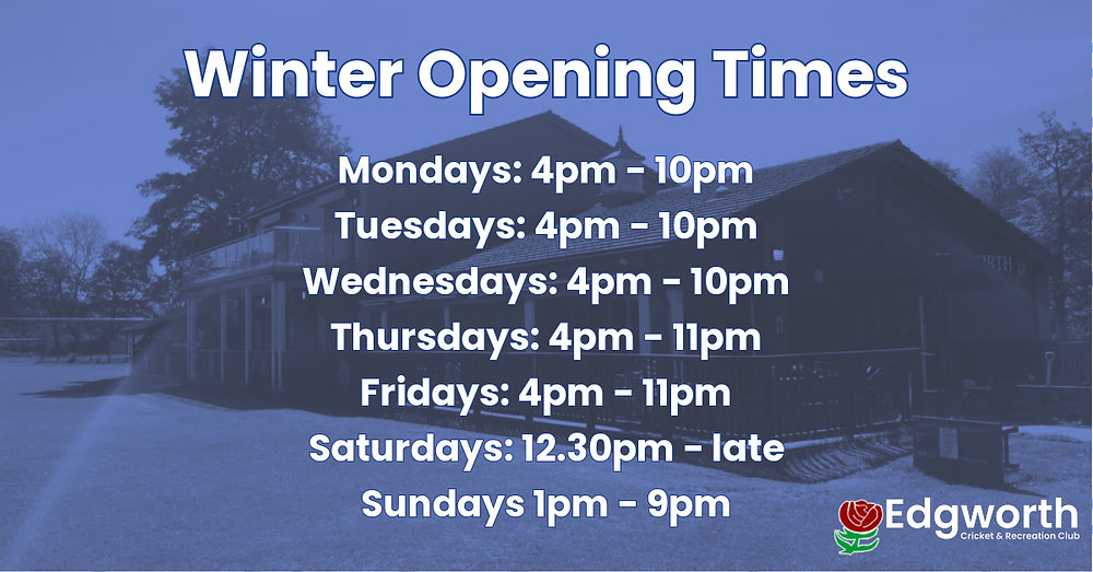 Winter Opening Times