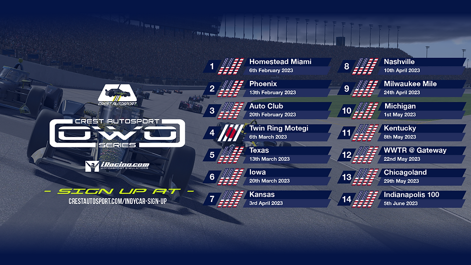 iRacing League Calendar | Crest Autosport