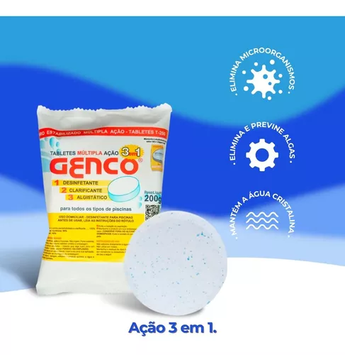 Tablet Pastilha de Cloro Genco 3x1 | Empresa De Constru
