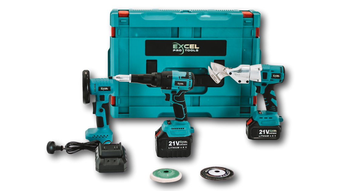 Spartan Pro Series 3 Piece Power Tool Kit | Excel Pro Tools