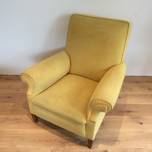 Fabulously Large Mid Century Leather Suede Arm Chair. Circa 1960 | mrbeams