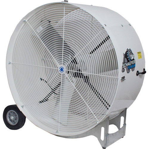 36 in White Mobile Drum Fans (2 Units) | The Buckeye Barn