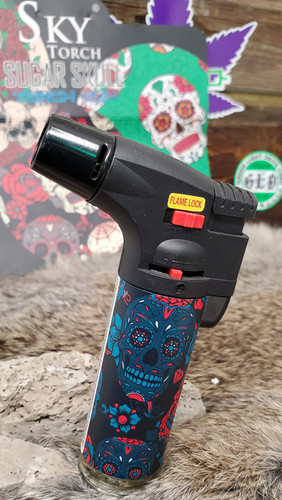 Sky Torch, Blue Sugar Skull Design | Greenlightdrivethru