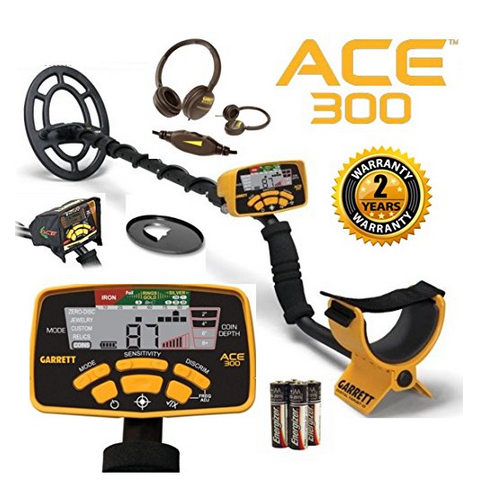 Garrett Ace 300 metal detector with free accessories | Windy City Metal D.
