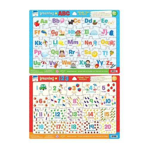 ABC / 123 Frame Tray Puzzle | jclucaskids