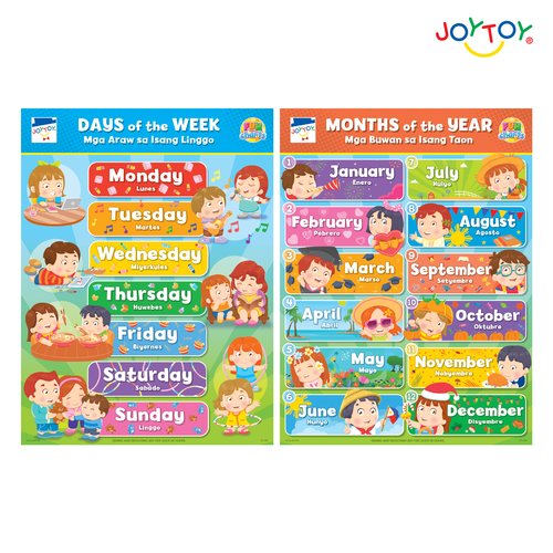 JOYTOY Days of the Week & Months of the Year Fun Charts | jclucaskids