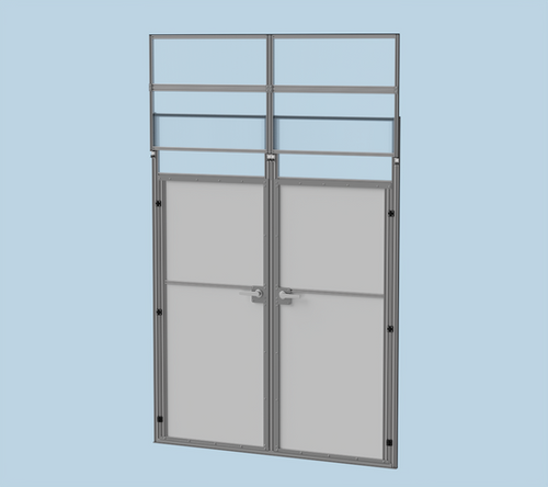 72" Wide Double Door With Removable Mullion Post | ProflexBarrierSystem