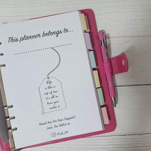 The VIP Planner & Pen (Pages & Binder) | Zoe Talbot Training