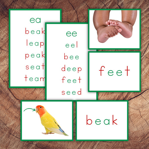 Montessori Green Series Reading Set - Long Vowels, Digraphs & Dipthongs ...