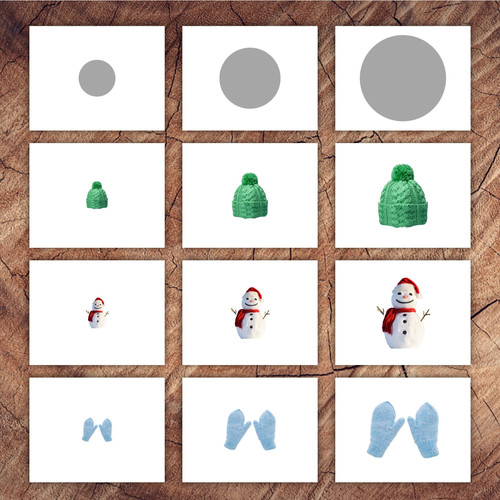 Winter Size Sorting Cards | Little Spark Company