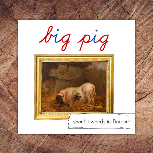Pink Series Short I CVC Words in Art Book, Cursive Edition | Little ...