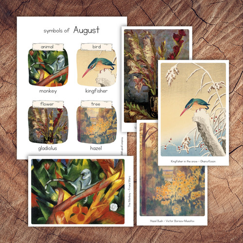 Symbols of August Art Card Set | Little Spark Company