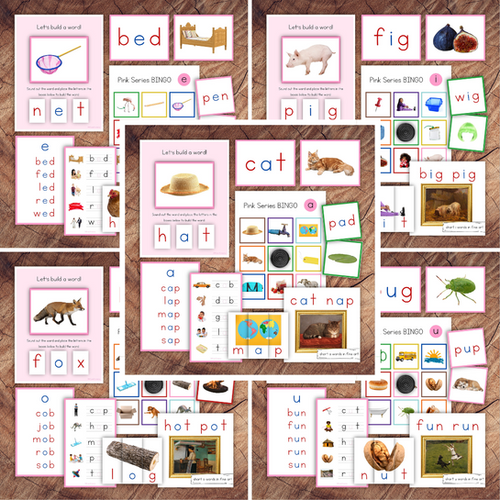 Montessori Pink Series CVC Reading BUNDLE | Little Spark Company