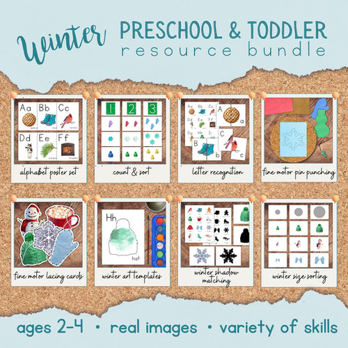 Winter Preschool & Toddler Resource Bundle | Little Spark Company