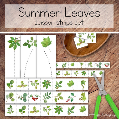 Summer Leaves Scissor Strips Set | Little Spark Company