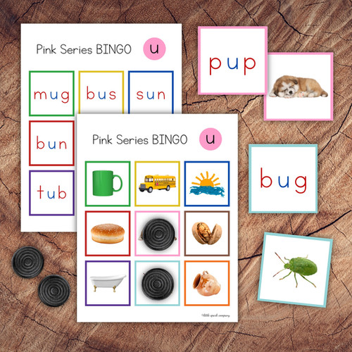 Pink Series CVC Bingo Short U, Real Images | Little Spark Company