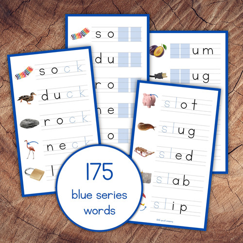Montessori Blue Series Consonant Blends Spelling Set | Little Spark Company