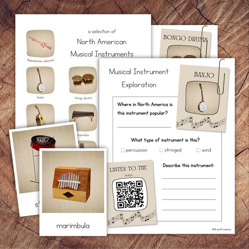North American Musical Instruments Pack | Little Spark Company
