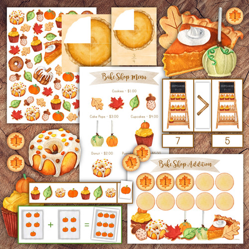 Fall Bake Shop Preschool Math Bundle | Little Spark Company