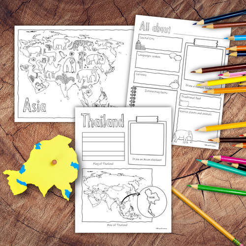 Asian Countries Research Pack | Little Spark Company