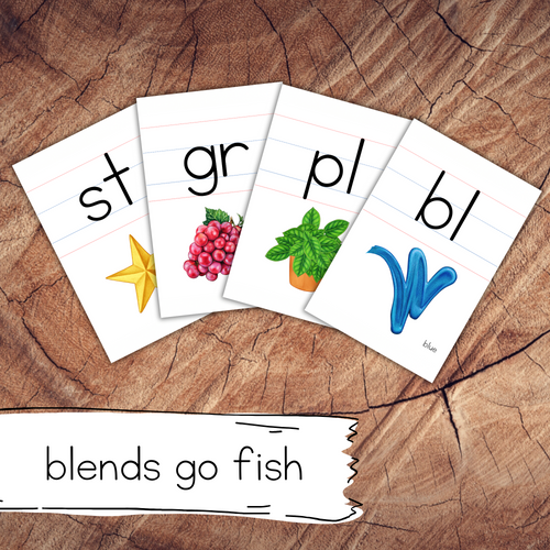 Beginning Blends & Digraphs Playing Card Set, Lined | Little Spark Company