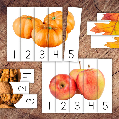 Autumn Number Puzzles (1-5) | Little Spark Company