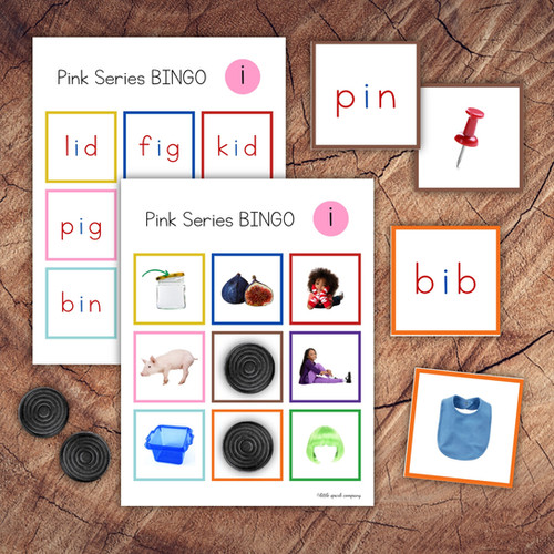 Pink Series CVC Bingo Short I, Real Images | Little Spark Company