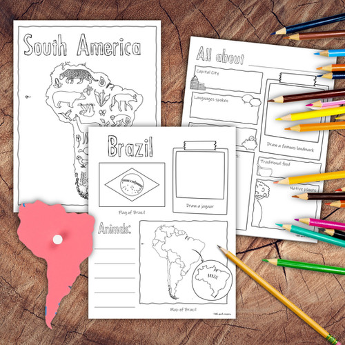 South American Countries Research Pack | Little Spark Company
