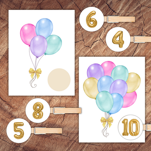 Counting Balloons 1-10 | Little Spark Company