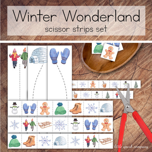 Winter Wonderland Scissor Strips Set | Little Spark Company