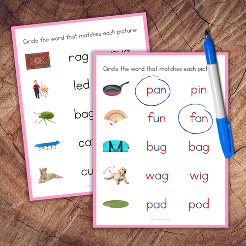 Pink Series Word Circle, Real Images | Little Spark Company