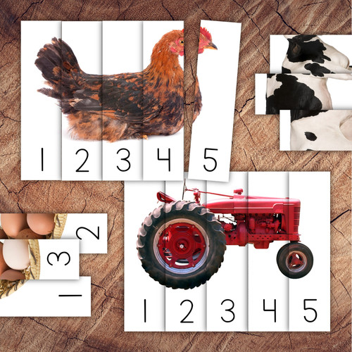 Farm Number Puzzles (1-5) | Little Spark Company