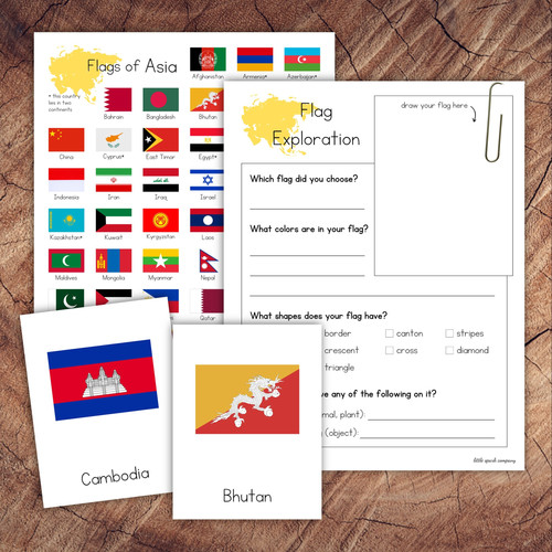 Asian Flags Pack | Little Spark Company