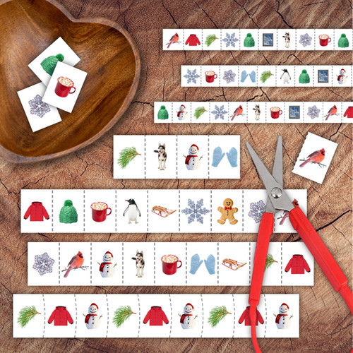 Winter Snip Strips, Introductory Scissor Practice | Little Spark Company