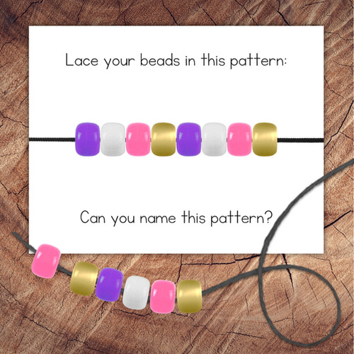Easter Pony Bead Pattern Lacing Task Cards | Little Spark Company