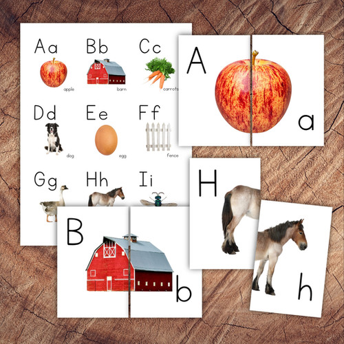 Farm Letter Match Puzzle Set | Little Spark Company