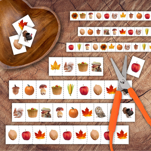 Autumn Snip Strips, Introductory Scissor Practice | Little Spark Company