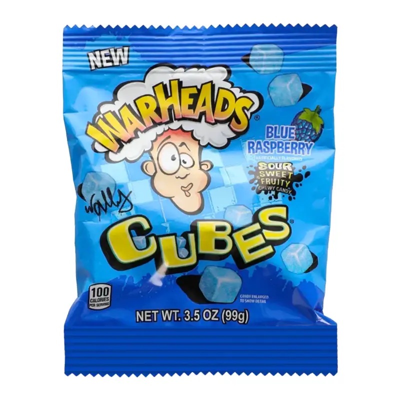 Warheads Blue Raspberry Cubes | The Candy Corner