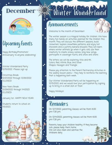 Winter Wonderland Newsletter Template | DTS