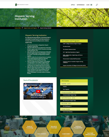 Transforming Sac State's HSI Website