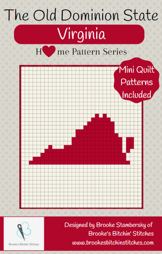 The Old Dominion State - Virginia - Pixelated Quilt Pattern (Hardcopy ...