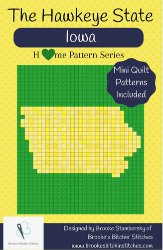 The Hawkeye State - Iowa Pixelated Quilt Pattern (Hardcopy) | Bitchin ...