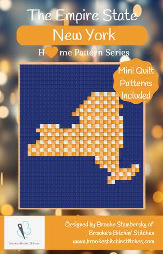 The Empire State - New York - Pixelated Quilt Pattern (Digital Download ...