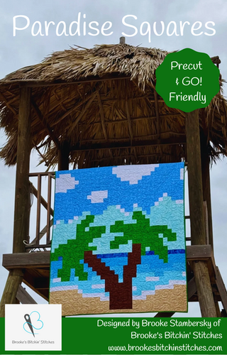 Paradise Squares - Beach Pixelated Quilt Pattern - (Digital Download ...