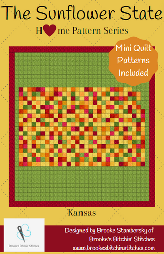 The Sunflower State - Kansas Pixelated Quilt Pattern(Digital Download ...